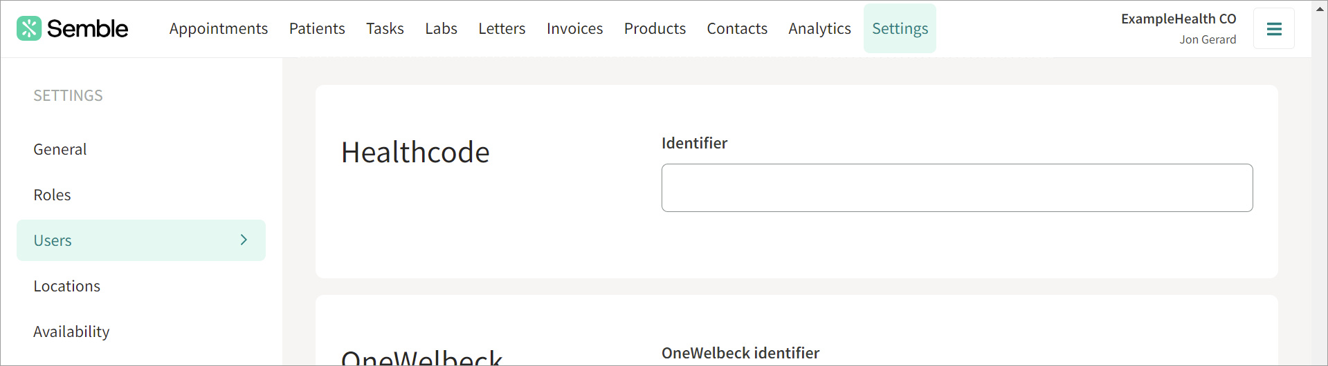 Integrating Healthcode with Semble